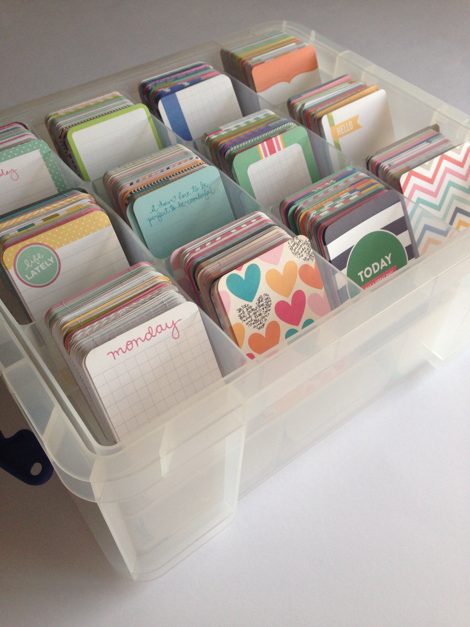 Project Life storage - Hello! Hooray!