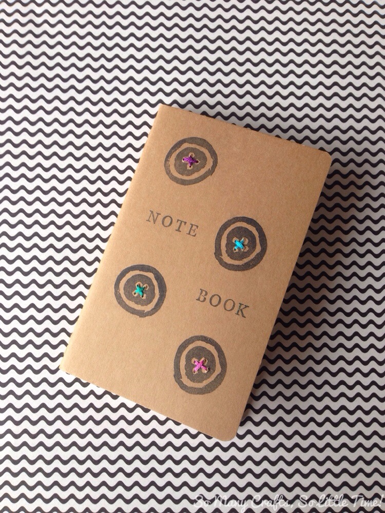 Stamped button notebooks - Hello! Hooray!