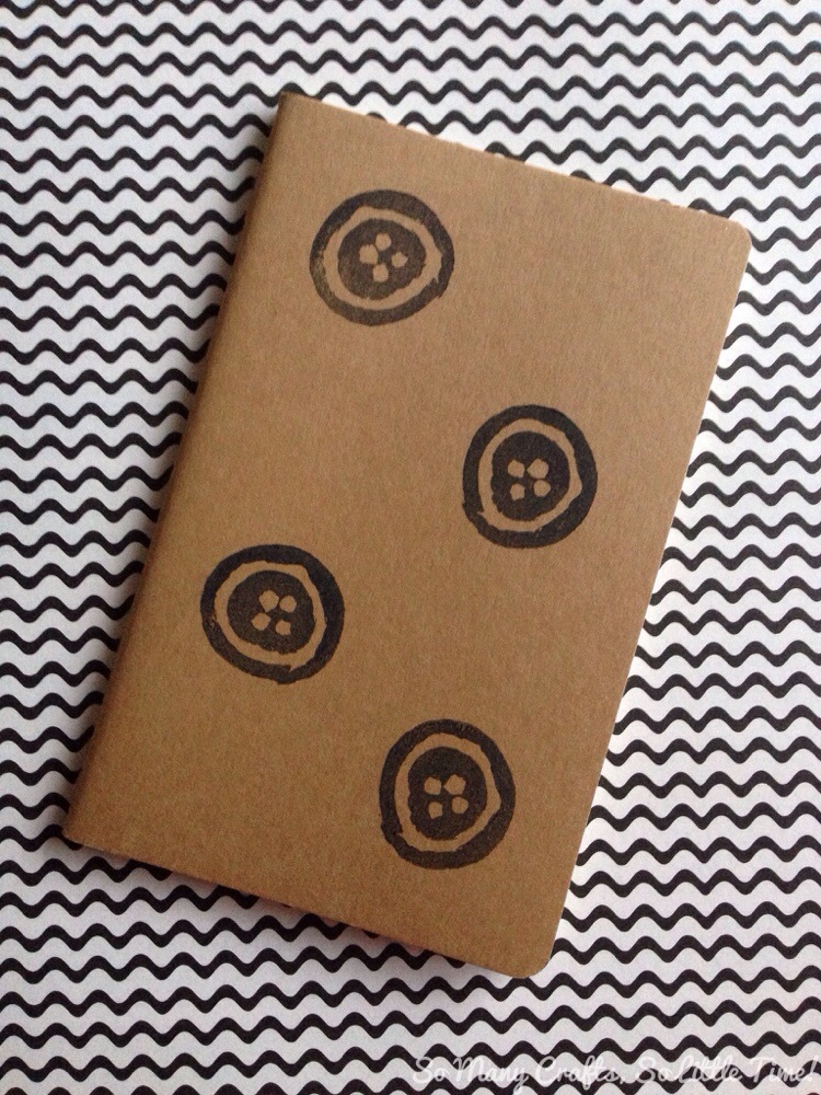Stamped button notebooks - Hello! Hooray!