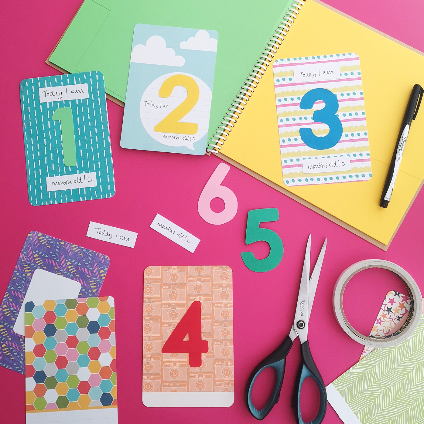 Project Life baby milestone cards - Hello! Hooray!