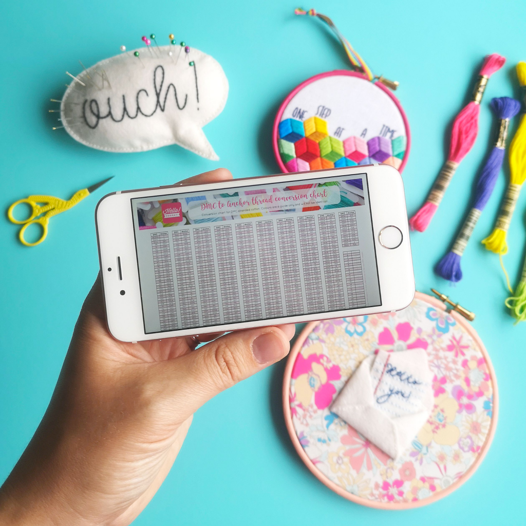 DMC to Anchor thread conversion chart - Hello! Hooray!