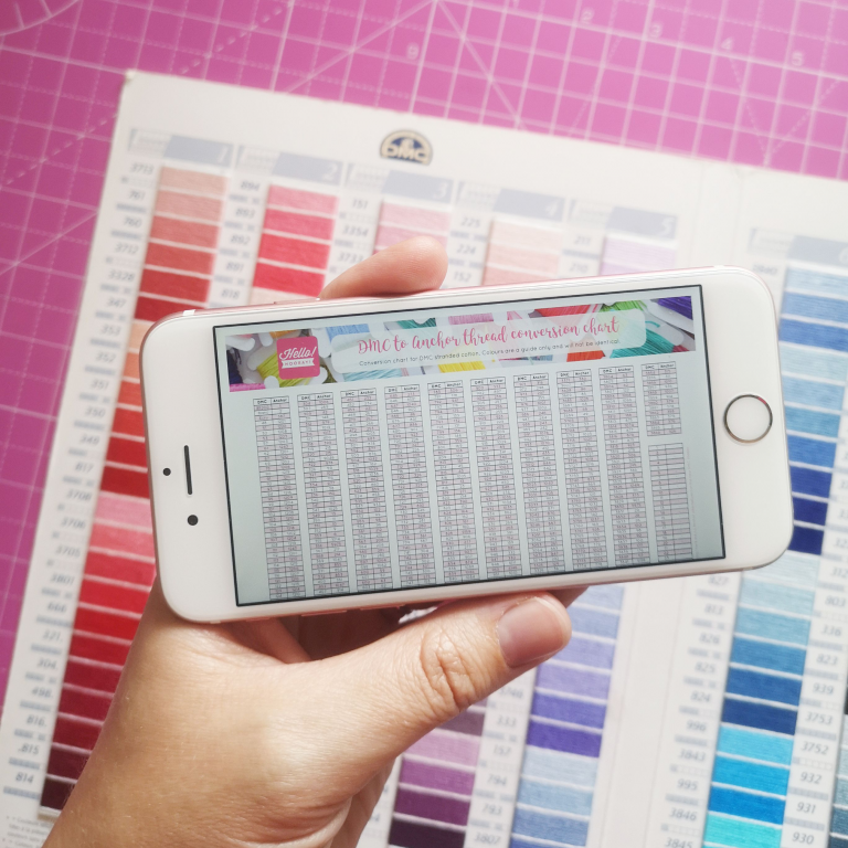 DMC to Anchor thread conversion chart - Hello! Hooray!