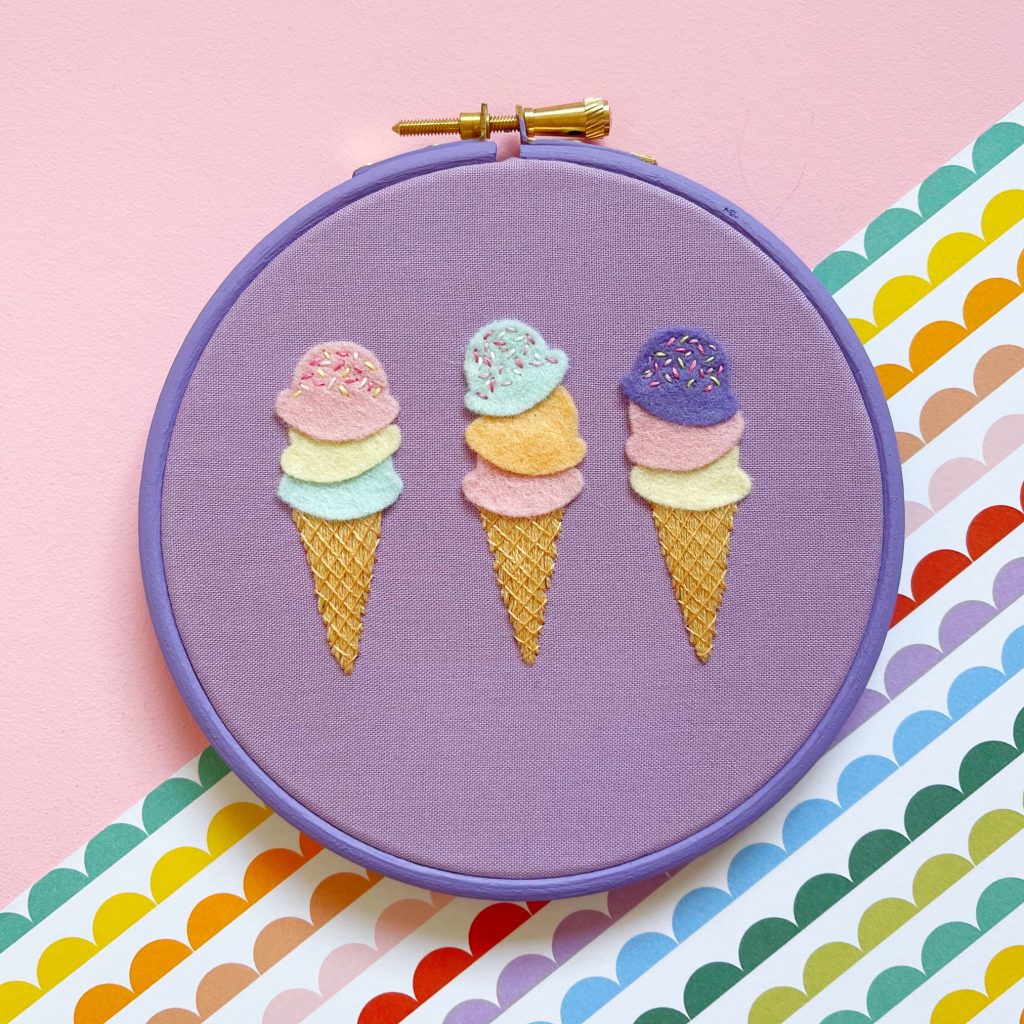 Ice cream hoops for Love Embroidery - Hello! Hooray!