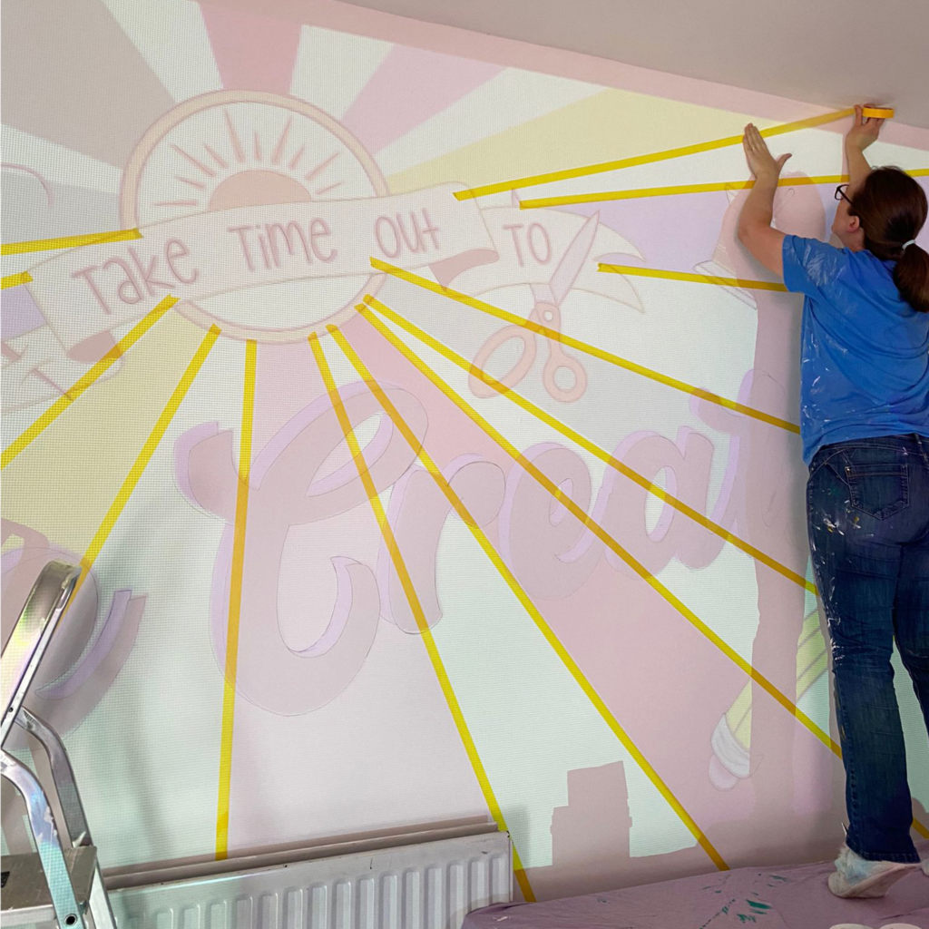 My Studio Dariolina mural - Hello! Hooray!